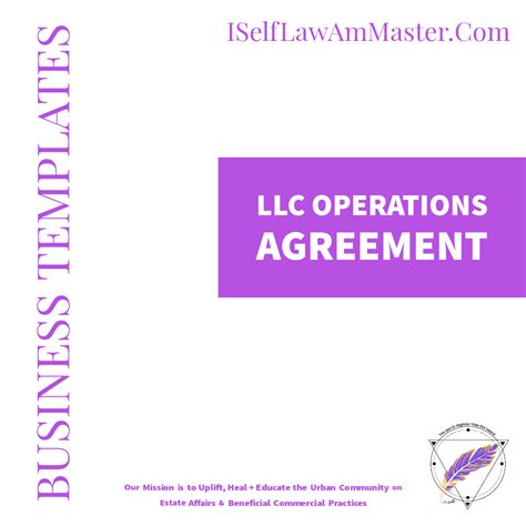 Business Templates Llc Operations Agreement
