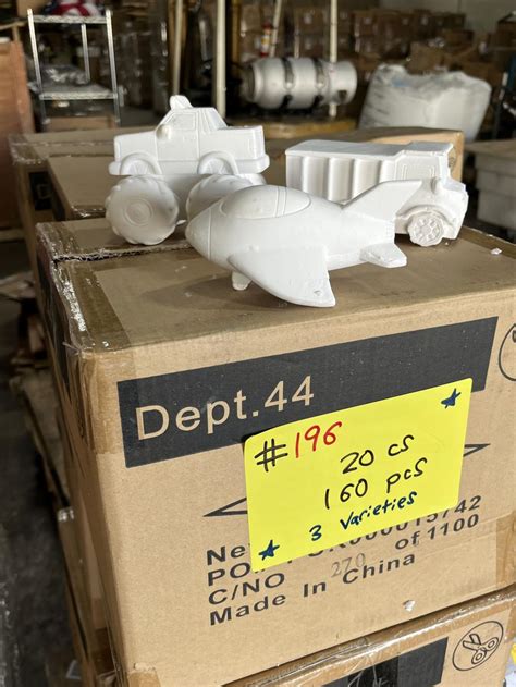 Lot Paintable Craft Plaster Trucksplane Assortment 160 Pcs