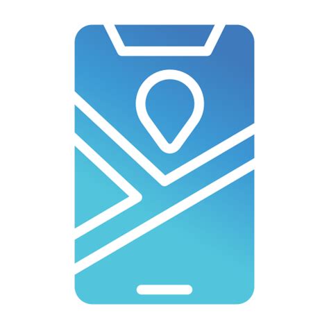 Mobile Map Generic Gradient Fill Icon
