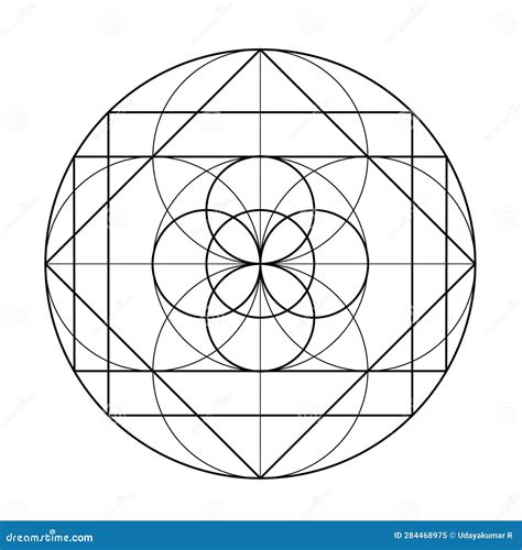 Circle Square And Rectangle Graphs Scared Geometry Vector Design