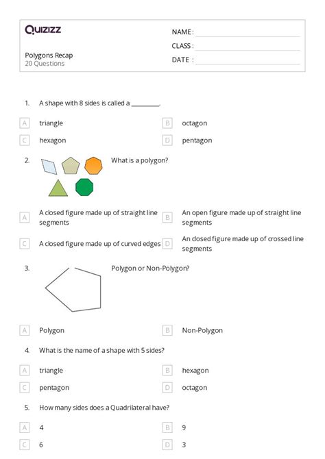 50 Regular And Irregular Polygons Worksheets On Quizizz Free And Printable