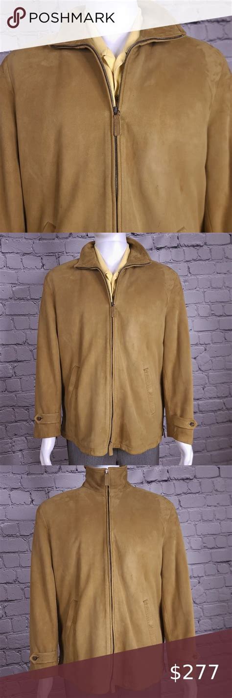 Ralph Lauren Purple Label Cashmere Lined Nubuck Suede Jacket Mens