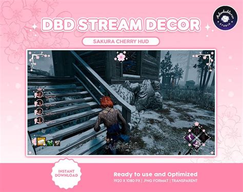Dbd Decor Game Overlay Sakura Cherry Hud Decoration Dead By Daylight Stream Streaming