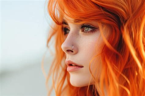 Premium Photo Fiery Redhead Beauty Intense Gaze Portrait