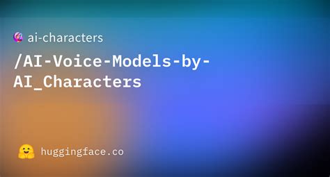 Ai Characters Ai Voice Models By Ai Characters · Hugging Face