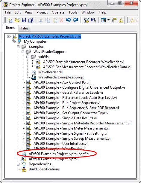 Labview Configuration Files For The Apx Api Audio Precision The