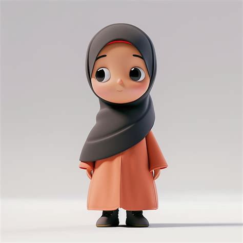 Premium Photo Hijab Girl Character