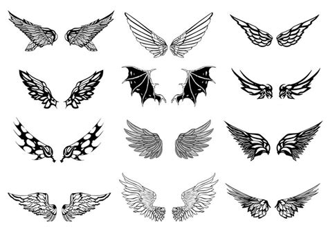 Premium Vector Wing Illustration Set
