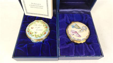 Halcyon Days Halcyon Days Enamel Pin Boxes To Include One Shoe Design