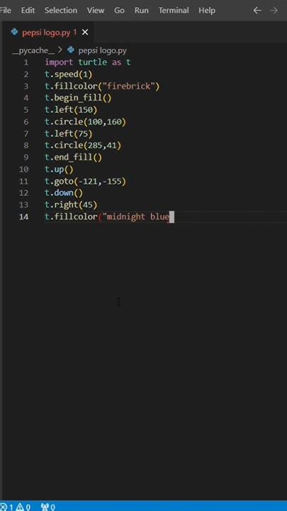 Pepsi Logo Using Python Turtle Graphics 🥤codewithdiksh