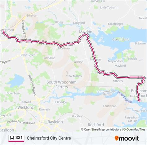 331 Route Schedules Stops And Maps Chelmsford City Centre Updated