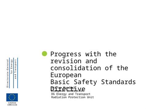 Ppt Progress With The Revision And Consolidation Of The European