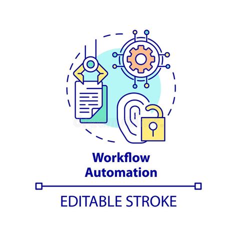 Workflow Automation Concept Icon Stock Vector Illustration Of