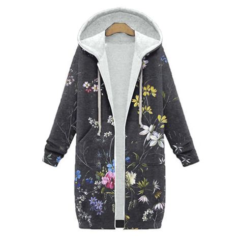 여성용 후드 재킷 꽃무늬 캐주얼 바람막이 기본 재킷 코트 지퍼 경량 재킷 2022 봄 가을 Aliexpress