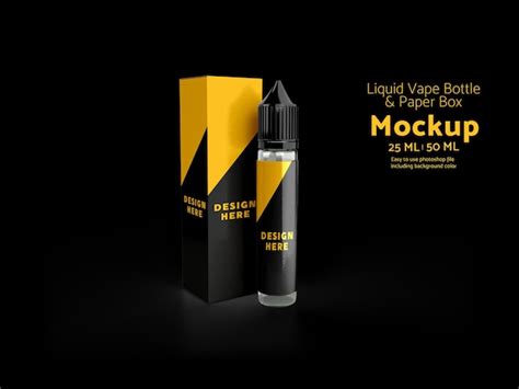 Premium Psd Full Liquid Vape Bottle Packaging