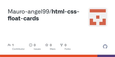 GitHub Mauro Angel Html Css Float Cards