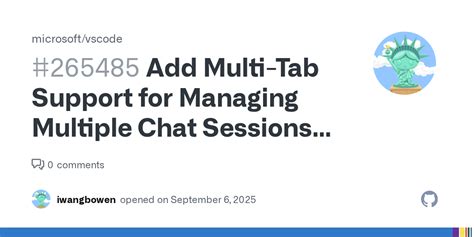 Add Multi Tab Support For Managing Multiple Chat Sessions In Github