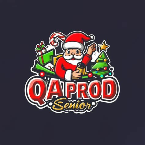 Logo Design For Qa Prod Senior Festive Qa Tester Symbol In Christmas Setting Ai Logo Maker