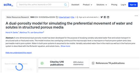 A Dual‐porosity Model For Simulating The Preferential Movement Of Water And Solutes In