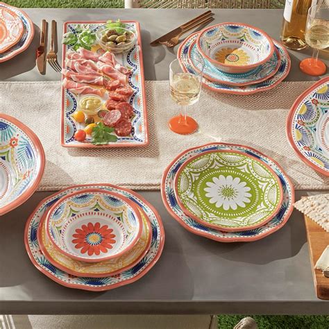 Melamine Dinnerware Sets Dinnerware The Home Depot