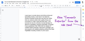 How To See Resolved Comments In Google Docs