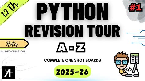 Class 12 Cs 083 Python Revision Tour Youth Af