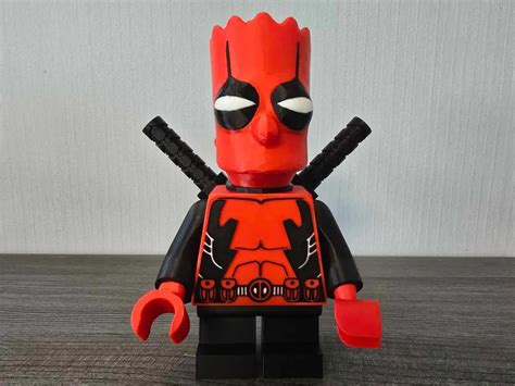 Bartpool Simpsons Deadpool Mash Up 500 ~19 Cm Free 3d Print Model Makerworld