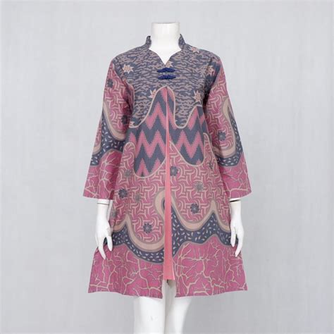 Jual Dara Puspita 02 Baju Kerja Batik Model Tunik Langitjua Batik
