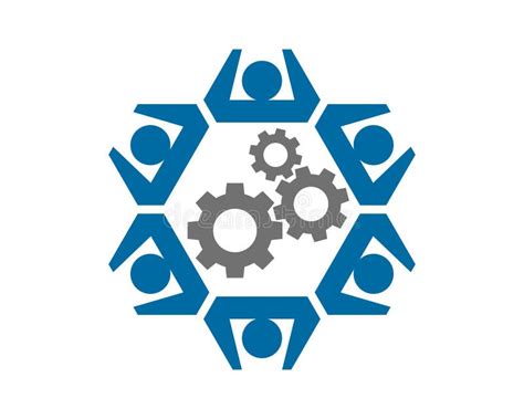 Gear People Tech Logo Icon Stock Vector Illustration Of Design 301285816