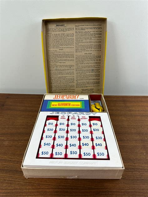 Vintage 1964 Jeopardy Board Game 11th Edition By Milton Bradley