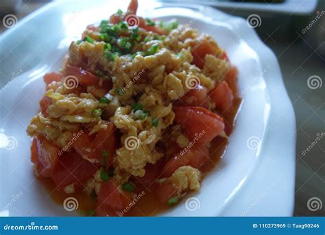 Stir Fried Tomato And Scrambled Eggs Stock Image Image Of Stir China