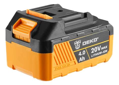 Bateria Deko 40 Ah 20v Max Amarela Com Indicador De Carga Frete Grátis