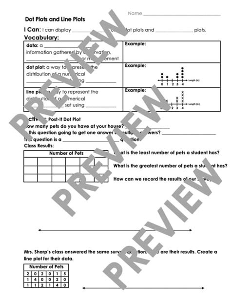 Dot Plots And Line Plots Guided Notes By Awesome Is Math Tpt