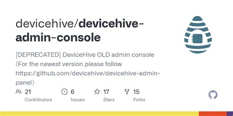 GitHub Devicehive Devicehive Admin Console DEPRECATED DeviceHive OLD Admin Console For The