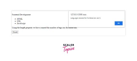 THE HTML DOM Scaler Topics