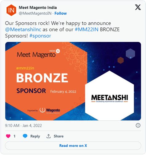 Meet Magento India 2022 Meetanshi As A Bronze Sponsor