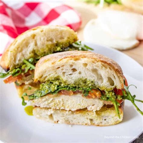 Delicious Pesto Chicken Sandwich Recipe Shredded Chicken Pesto