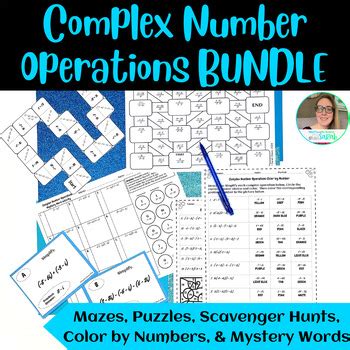 Complex Number Operations Bundle Activities Imaginary Number Operations