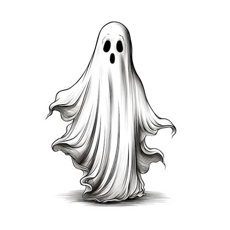 Premium Ai Image Flat Ghost Art For Halloween Ghostly Flair