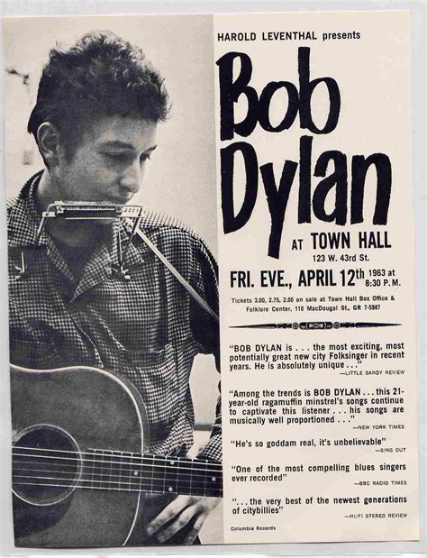 Bob Dylan The Early Live Show Thread 1960 Through 1964 Steve Hoffman Music Forums