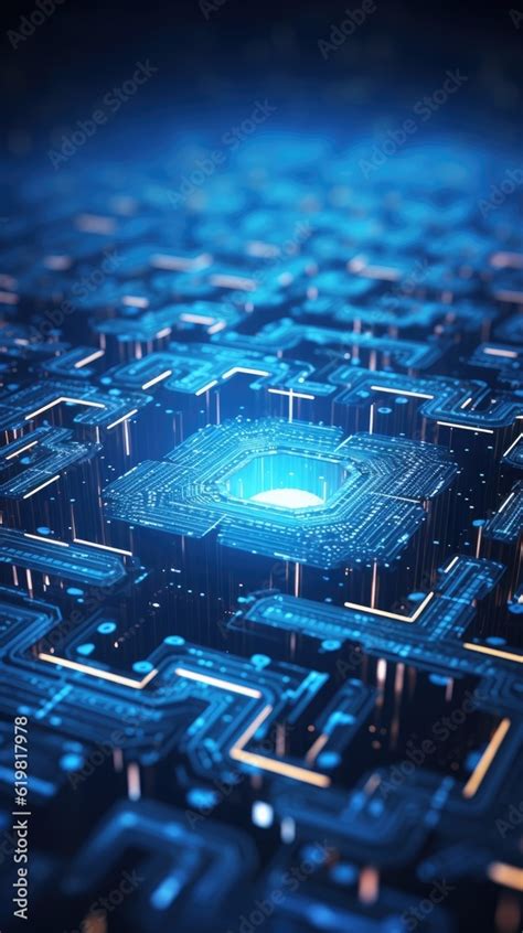 abstract technology background of a quantum computing system with