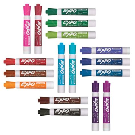 Expo Low Odor Fine Tip Dry Erase Markers 12 Black Markers 86001