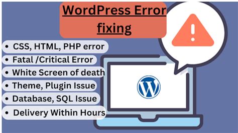Fix Any Wordpress Issues Critical Errors Bugs Within Hours By