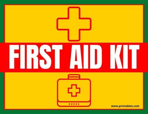 First Aid Sign Printable