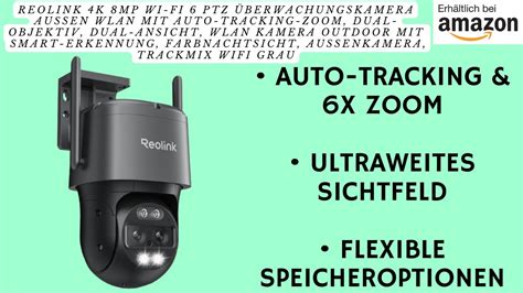 Reolink 4k 8mp Wi Fi 6 Ptz Überwachungskamera Aussen Wlan Mit Auto