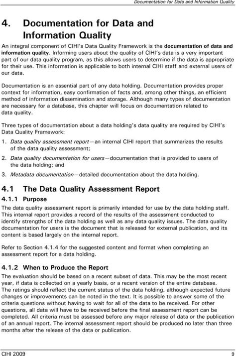 The Cihi Data Quality Framework Pdf With Regard To Data Quality
