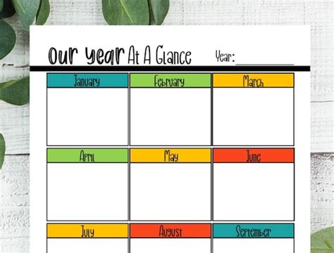 Editable Printable Yearly Calendar