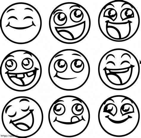 Emojis Para Impressão Grátis Para Colorir