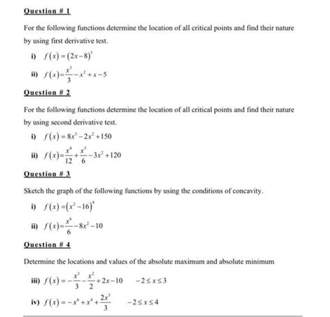 solved for the following functions determine the location of