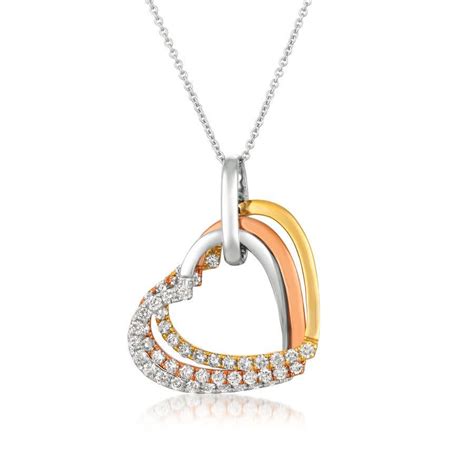 Le Vian Ladies Le Vian Hearts Necklaces Set In 14k Tri Color Gold 74777